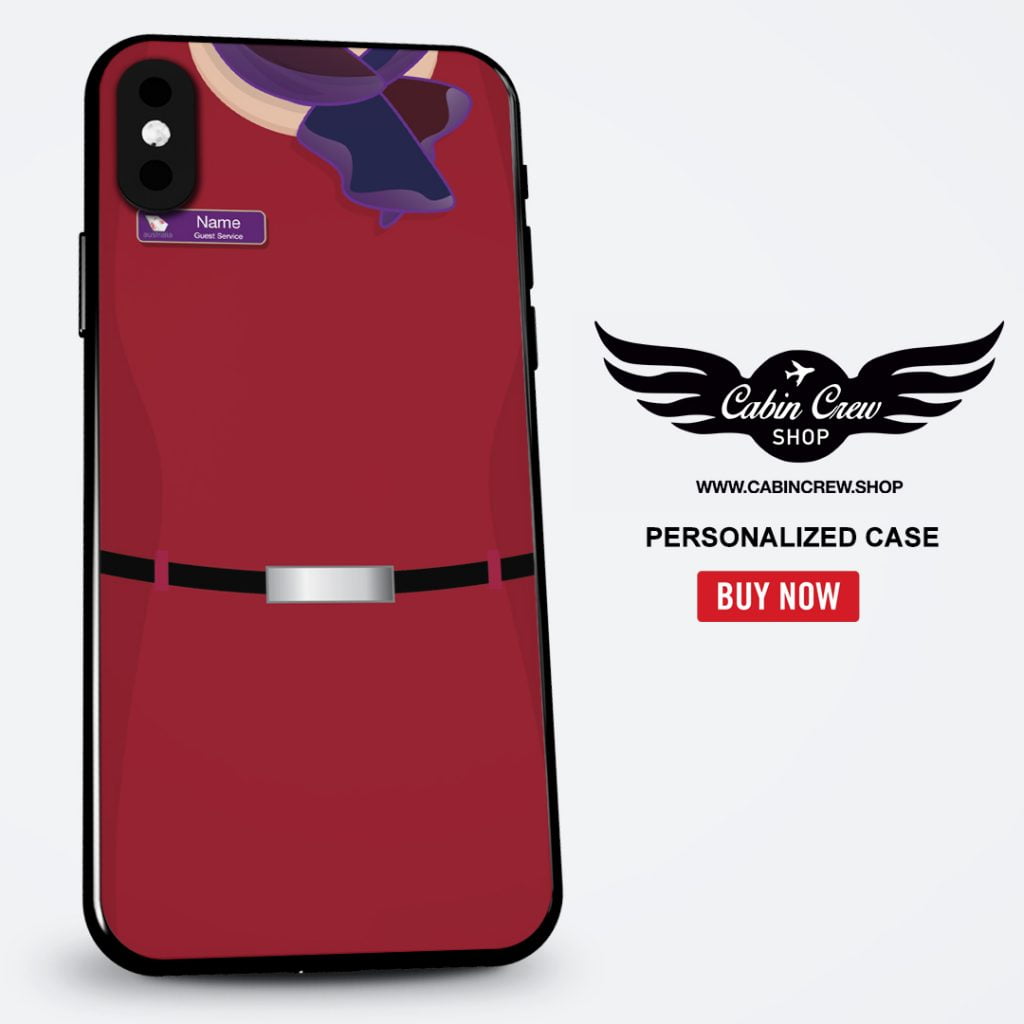 V Australia Air Hostess Female Cabin Crew Phone Case - Premium Phone Case
