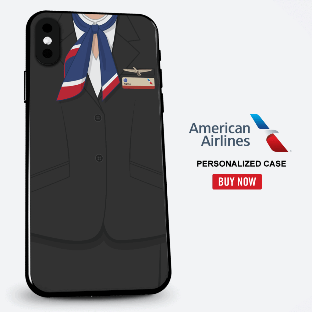 American Airlines Female Cabin Crew Phone Case - Premium Phone Case