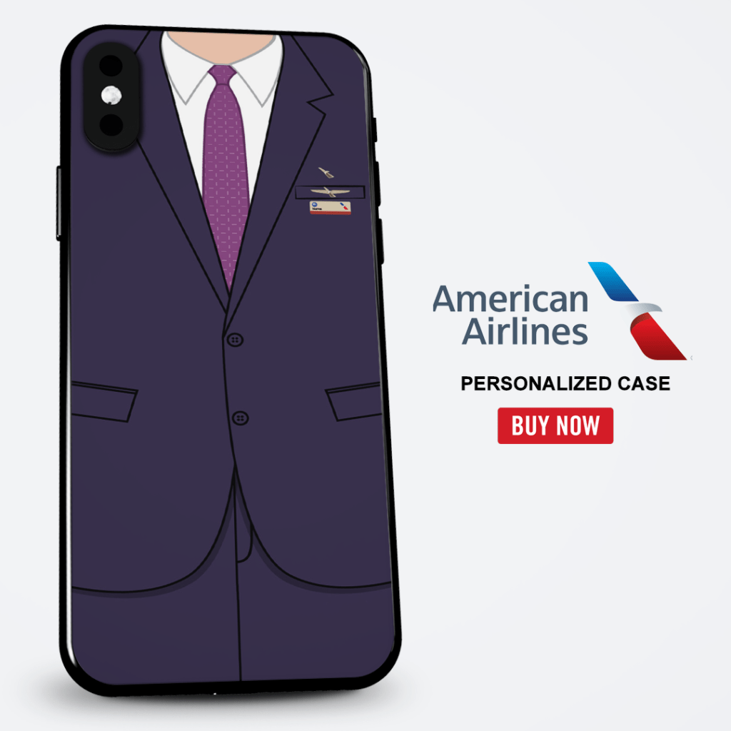 NEW American Airlines Purple Male Cabin Crew Phone Case - Premium Phone ...