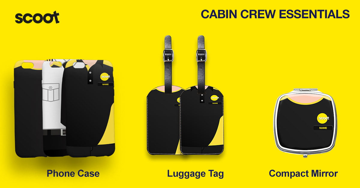 Fly Scoot Cabin Crew Essentials | Persoanlzied Gift