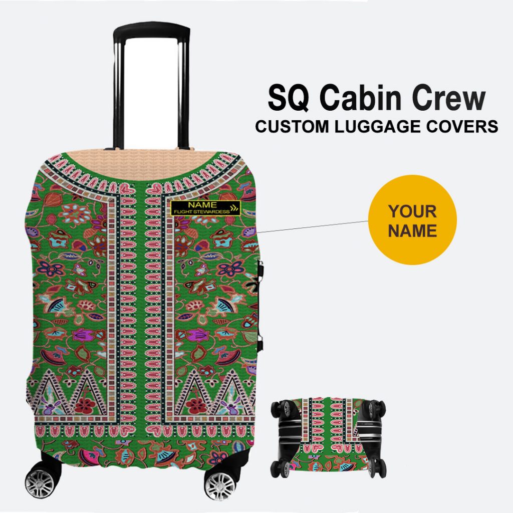 SQ Female Green Cabin Crew Uniform Luggage Cover - Cabin Crew Shop