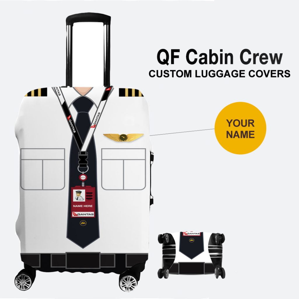 Personalized Luggage Cover Flight Attendant Gift