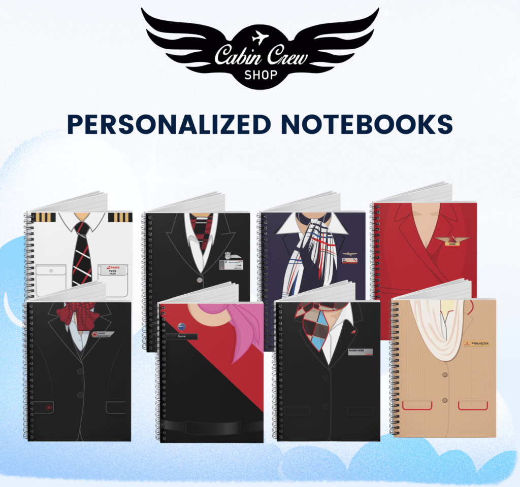 Personalized Cabin Crew Notebook Flight Attendant Gift