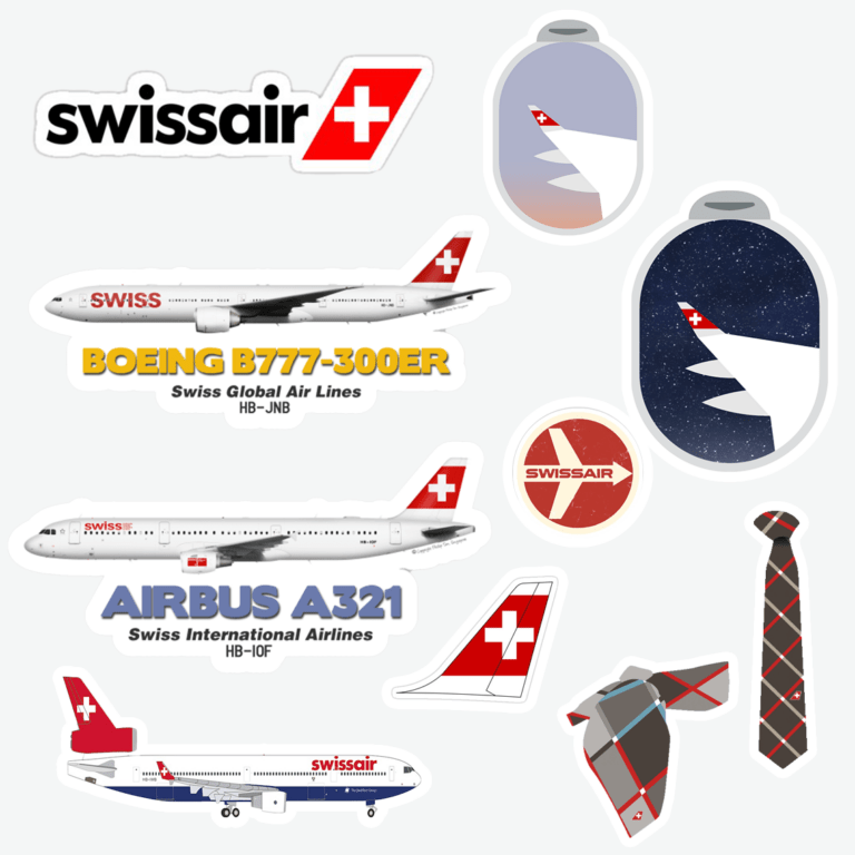 Personalized Airline Stickers Flight Attendant Gift