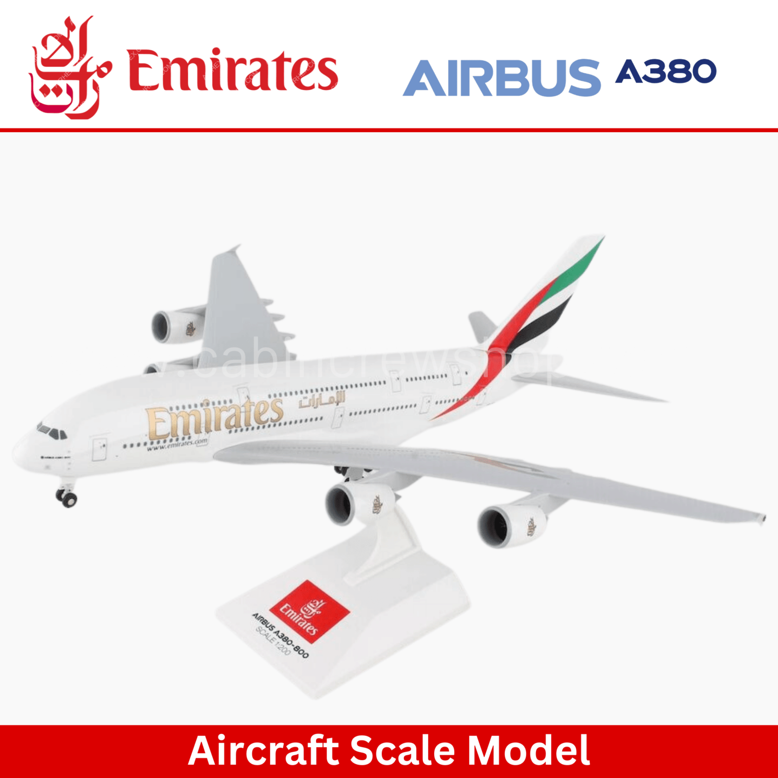 Emirates Airlines A380 Aircraft Scale Model