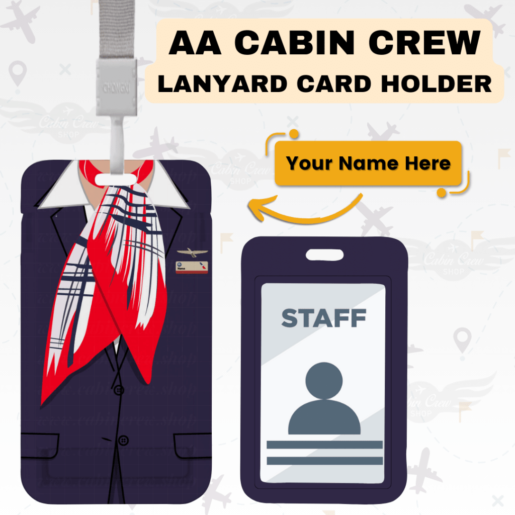 AA Cabin Crew Lanyard & ID Holder - Aviation Gift