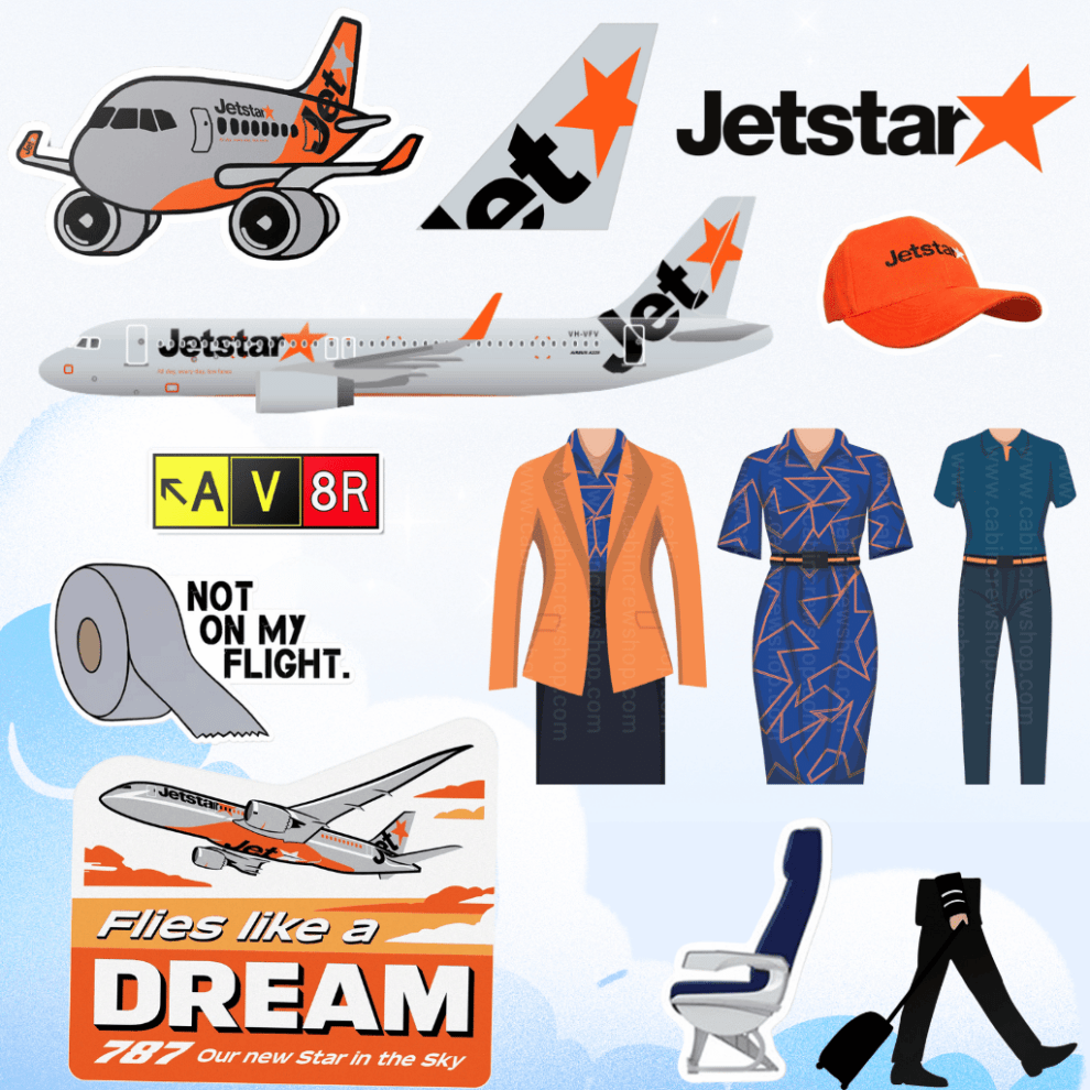 Jetstar Sticker Pack | Aviation Airlines Stickers