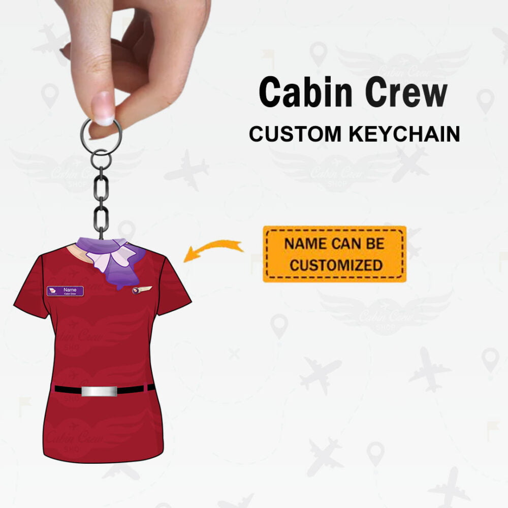 Personalized Personalized Key Chain Flight Attendant Gift