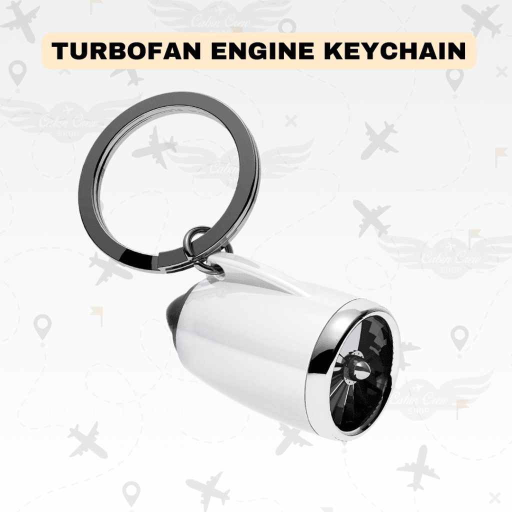Aircraft Turbofan Engine Keychain – Aviation Gift
