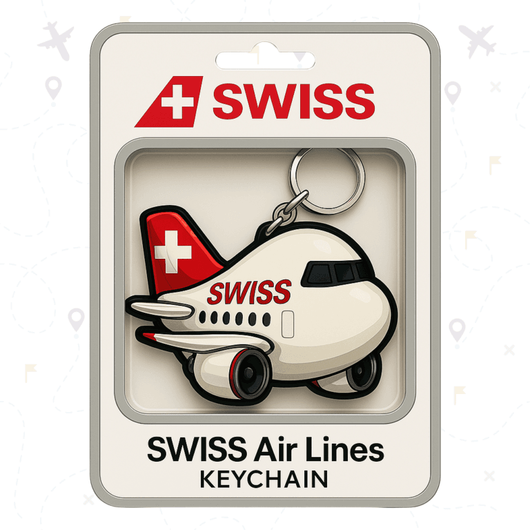 SWISS Air Airplane Keychain – The Ultimate Aviation Collectible Gift!