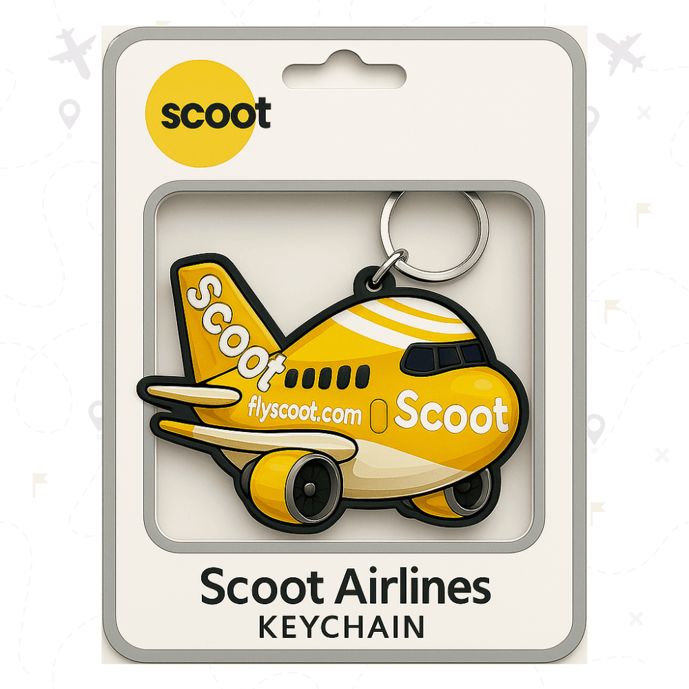 Scoot A380 Airplane Keychain – The Ultimate Aviation Collectible Gift!