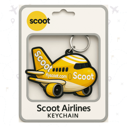 Scoot A380 Airplane Keychain – The Ultimate Aviation Collectible Gift!